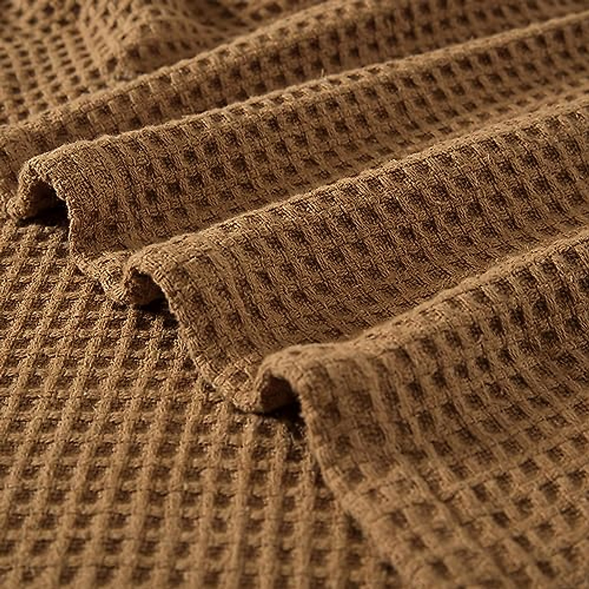 Eddie Bauer Blanket Soft Waffle Weave Bedding, Medium Weight Bedroom Decor, Softens Every Wash, King, Brown