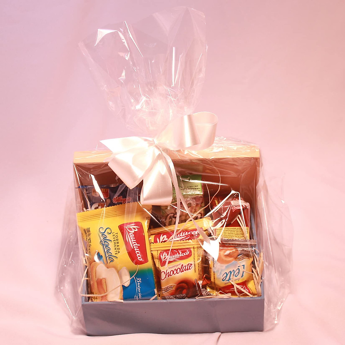 Yotelab Large Jumbo Cellophane Bags for Gift Basket, 32x42 Inches 10Pcs Huge Clear Basket Bags