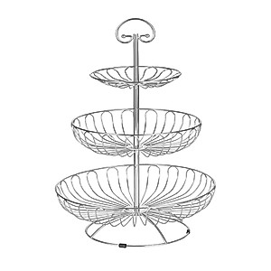 Milageto Detachable Metal Wire Fruit Bowl Banana Hanger for Bathroom Home