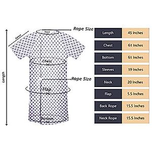 Utopia Care 1 Pack Cotton Blend Unisex Hospital Gown, Back Tie, 45" Long & 61" Wide, Patient Gowns Comfortably Fits Sizes up to 2XL