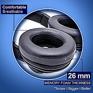 Ear Pads Compatible with Stealth 700 600 XO Seven, Cloud 1-2, Alpha, Stinger, Flight, Alpha S, HD280 PRO, ATH-M50X ATH-M40X Headphones (Black)