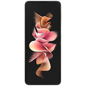 Samsung Galaxy Z Flip 3 Flip3 5G Fully Unlocked Android Cell Phone US Version Smartphone Flex Mode, Intuitive Camera Compact - (Renewed) (128GB, Cream)