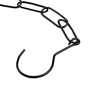 Chinffly Space Saving Hanger Chains,41.34 Inch / 105 CM Metal Chain Clothes Hanger Organizer with 23 Slots,Collapsible Vertical Space Saver Hangers for Closet Organizer,Black