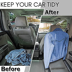 Car Expandable Clothes Hanger Bar by Zone Tech and Zone Tech Chrome Headrest Car Hanger for Jacket Suit Coat