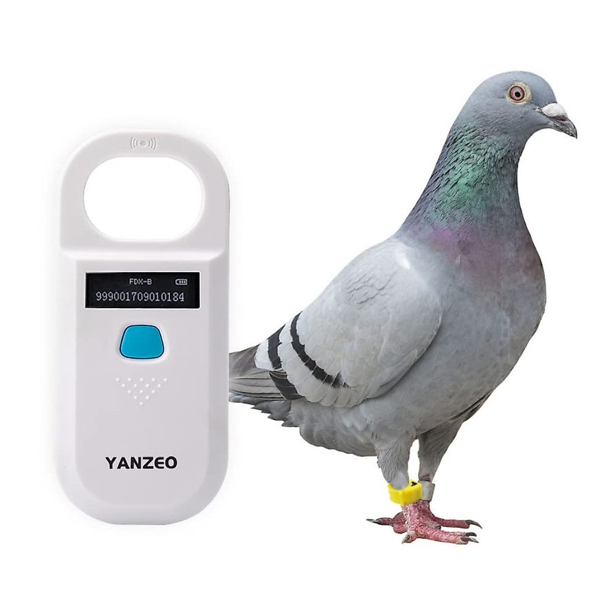 Yanzeo Pet Microchip Reader, RFID EMID Animal Handheld Reader,134.2 Pet ID Scanner Rechargeable Animal Chip Registration, Pet Tag FDX-B(ISO 11784/11785) (AR180)