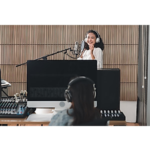 Panelux Wood Wall Panels 23.6 x 23.6 inch - 4-Piece 3D Accent Wall, Panel for Interior Decor - Natural Oak Slat Panels