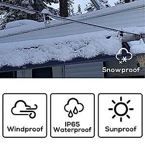 Banord Outdoor String Lights, 51FT Patio Lights with Bright 2W Shatterproof LED Dimmable Plastic Bulbs Waterproof Outdoor Hanging Lights String for Backyard, Porch, Garden, Deck, Camping, Cafe, Party