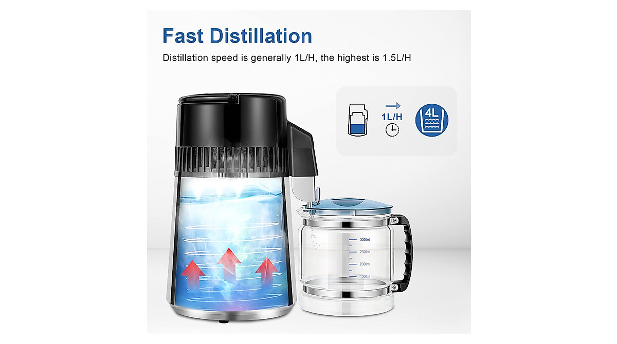 ECO-WORTHY 1 Gallon Water Distiller - Pure & Affordable Water