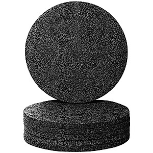 Urbanstrive 6 PCS Coasters, Eco-Friendly 100% Biodegradable Coasters Absorbent Felt Coasters for Drinks Bar Home, 4 Inch (Black Round)