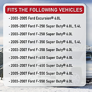 Coolant Reservoir Tank with Degas Bottle Cap - Overflow Recovery Bottle Fits Ford F250, F350 Super Duty, Excursion 6.0L Powerstroke,6.8L,5.4L-6C3Z-8A080-B,3C3Z8A080AE,603-217-Antifreeze Expansion Tank