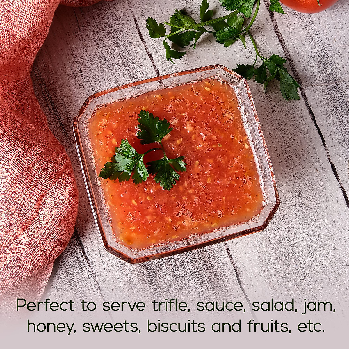 Glass Bowls for Kitchen Prep, Modern Serving Dishes for Dessert, Salad, Fruit, Pudding, Ice Cream, Cereal, Large Capacity 10.25 oz, Stackable Bowls Set of 6