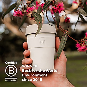 KeepCup Thermal - Vacuum Insulated Stainless Steel, Reusable Coffee Cup with Splashproof Sipper Lid, Medium 12oz/340ml - Rose Pink