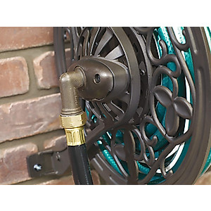 AMES 2398110 NeverLeak Decorative Wall Mount Hose Reel, Brown