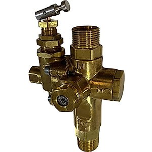 5/8" Compression Top Inlet X 1/2" MNPT Outlet, Combo Pilot Unloader Check Valve with Throttle Control Cable for 6.5HP Max Gas air Compressors (125-150 PSI, 24" Throttle Control Cable & Unloader Valve)