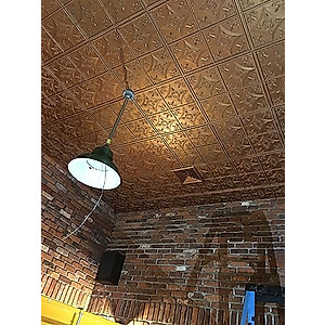 uDecor Cathedral Ceiling Tile Antique Bronze 2x2 Box of 10 - Drop-in or Glue Up