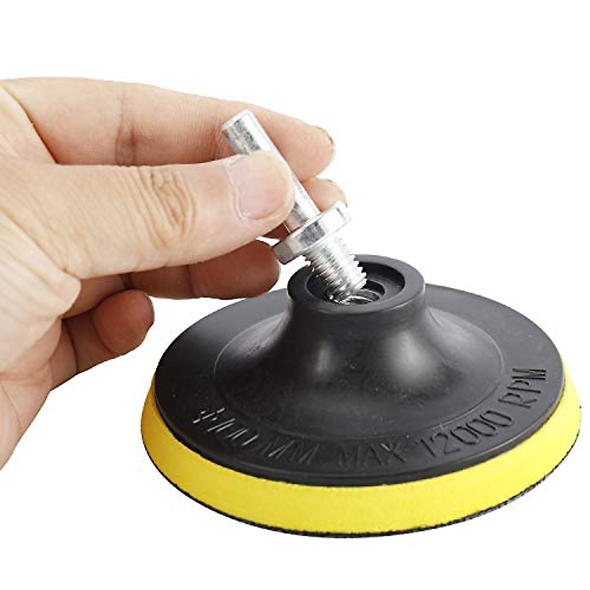 Toolly 12 Pack 4 inch Diamond Polishing Pads Set Wet/Dry Polishing Kit 10pcs 50#-3000# Grit Pads with 2pcs Hook and Loop Backer Pads for Granite Stone Concrete Marble Floor Grinder or Polisher