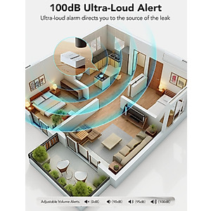 GoveeLife Water Leak Detectors 3 Pack, 100dB Adjustable Audio Alarm and Leak and Drip Alerts, Detector for Home, Bedrooms, Basement, Warehouse, Cabin/RV