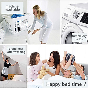 EASELAND All Season Queen Size Soft Quilted Down Alternative Comforter Reversible Duvet Insert with Corner Tabs,Winter Summer Warm Fluffy,Light Grey,88x88 inches