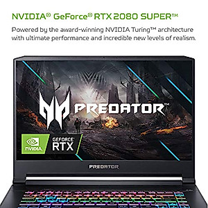 Acer Predator Triton 500 PT515-52-77P9 Gaming Laptop, Intel Core i7-10750H, NVIDIA GeForce RTX 2080 Super, 15.6" FHD NVIDIA G-SYNC Display, 300Hz, 32GB Dual-Channel DDR4, 1TB NVMe SSD, RGB Backlit KB