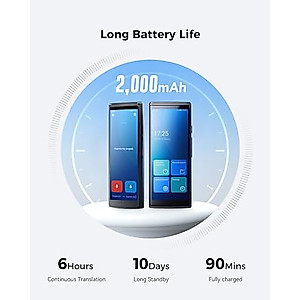 Jarvisen Language Translator Device, Two-Way Instant Voice Translator for 108 Languages, Real-Time Translation Device with Online Offline Translation, Portable Traductor for Travel, Business