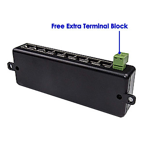 iCreatin 8 Multi Port PoE+ Injector Midspan for 8 Devices, Add Power Over Ethernet to Any Switch. Use with External Power Supply for Passive or 802.3af/at Devices.