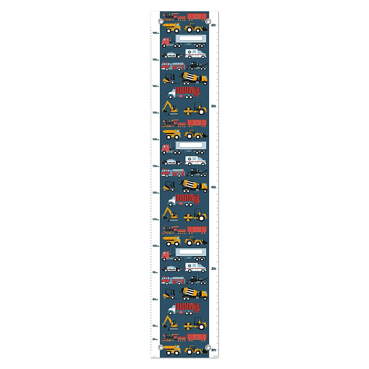 Kid Room Decor Firetruck Police Car Truck and Train Growth Chart for Kids Measurement Growth Chart