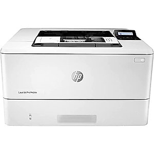 HP Laserjet Pro M404n Single-Function Wired Monochrome Laser Printer, White - Print only - 40 ppm, 4800 x 600 dpi, 256MB Memory, 8.5 x 14, Ethernet, Cbmou Printer_Cable