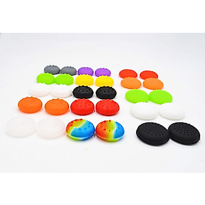 30PCS Joystick Thumb Stick Grips Cap Gamepad Replacement Parts Colorful Rubber Cover Compatibled For PS3 / PS4 / Xbox 360 / Xbox One Analog Controllers