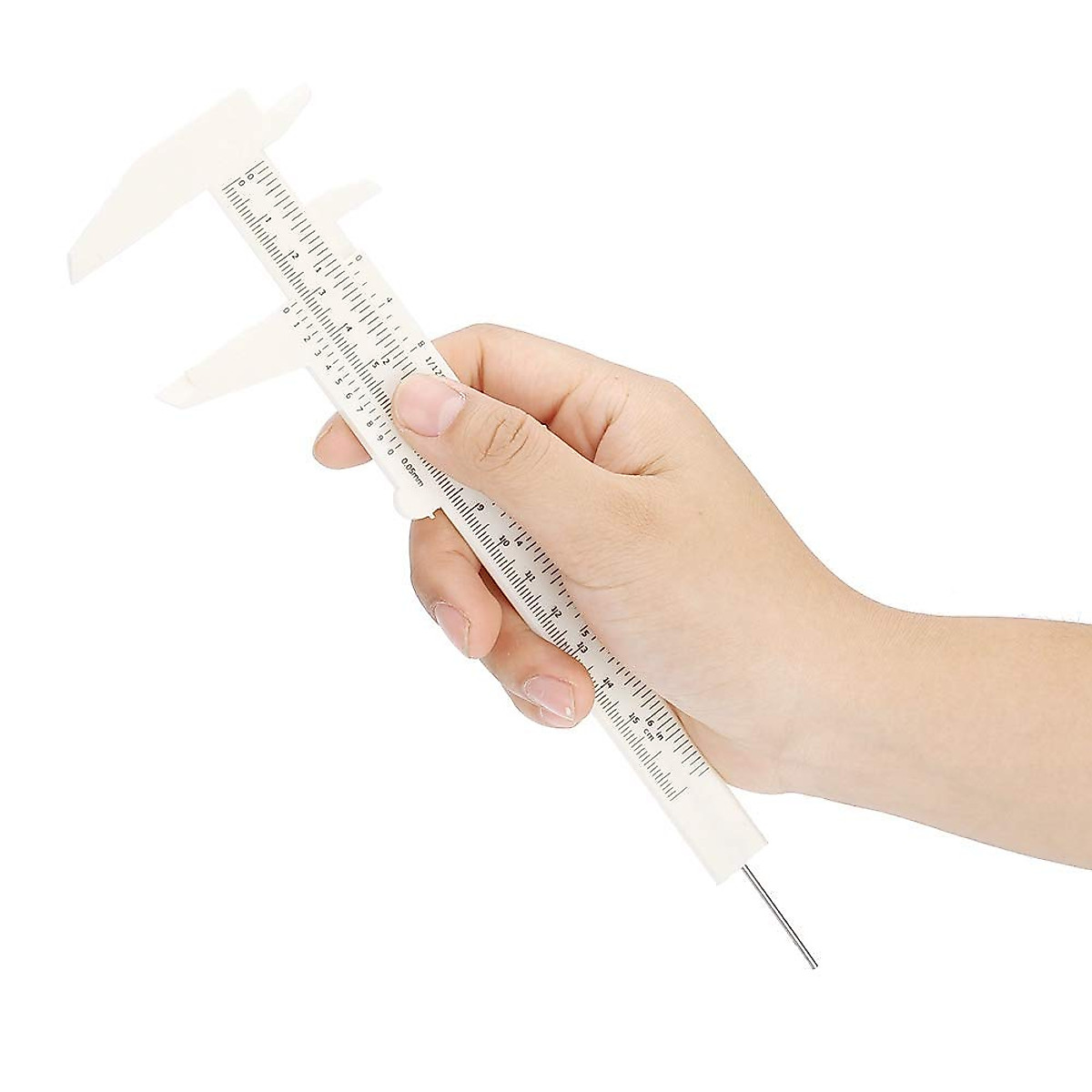 Vernier Caliper Waterproof Plastic Eyebrow Permanent Makeup Ruler Students Experimental Measurement Tools For Permanent Makeup Tattoo Eyebrow Line Lip
