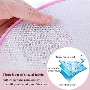 Large Bra Washing Bags for Laundry - 4 PCS, Bra Laundry Bags for Washing Machine, Lingerie Bag for Washing Delicates Underwear Brassiere, Bra Washer Protector for Laundry (Large-Pink 4 pack)