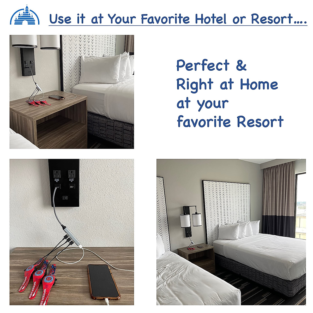 Kaizen Kreations MultiCharger for MagicBand+, MagicBand + & Magic Band Compatible with FuelRod and Other External Battery. Disney World Accessories for Trip to Disneyland or Cruise (USB-A, 1-Pack)