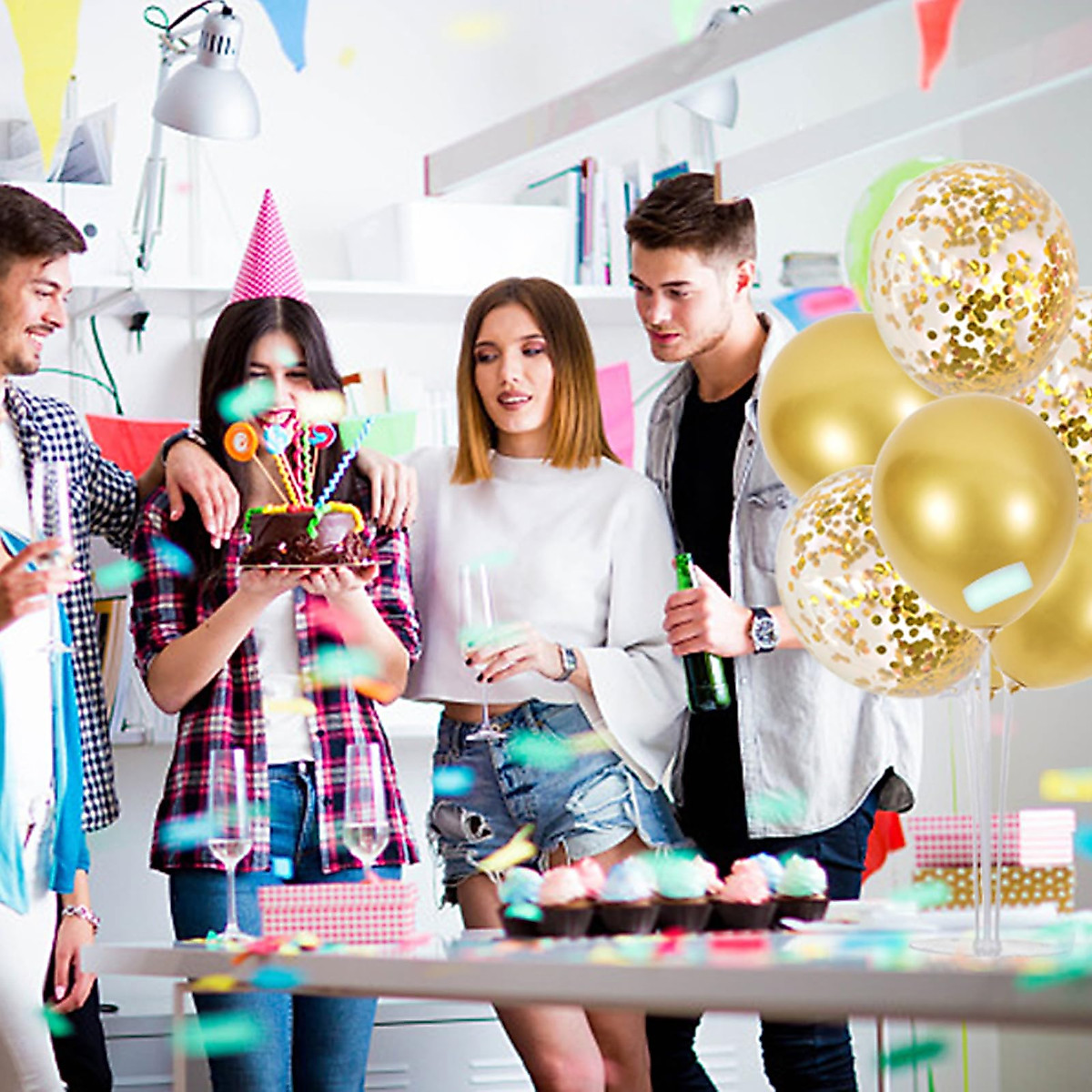 BEISHIDA 8 Sets Balloon Stand Kit 8, Balloon Centerpieces for Tables, Balloon Holder for Wedding Baby Shower Graduation Party Decorations 30th 40th 50th 60th Birthday Decorations (without balloons)