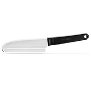 Dreamfarm Knibble Lite 3-in-1 Non-Stick Cheese Knife for Charcuterie, Slicing, Spreading, with Built-in Fork to Serve & Share Foods - 9" Black