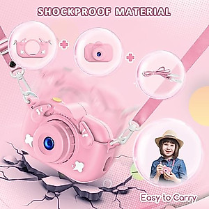 Kids Digital Camera, 1080P HD for Boys & Girls, Ages 3-9 - Mini Toy Camera with 32GB Card, Perfect for Selfies, Christmas & Birthday Gifts