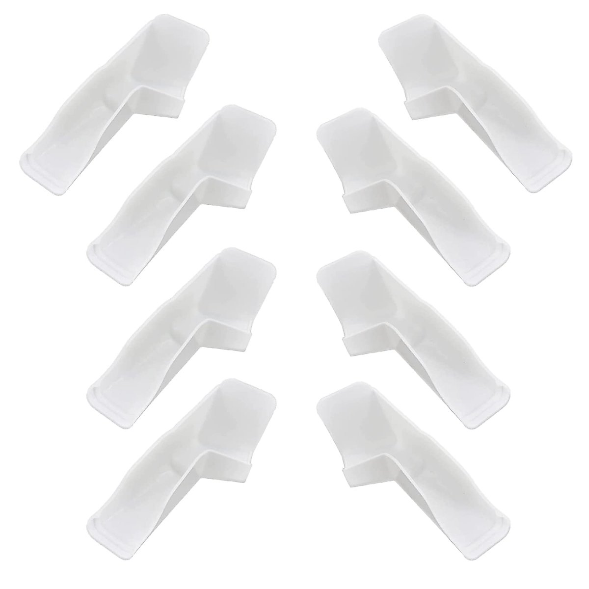 RV Gutter Spouts, White Rain Gutter Extensions to Protect The Top of RV in Rainy Days, Reduce Dirt and Black Streaks on Your RV（4 Left & 4 Right）