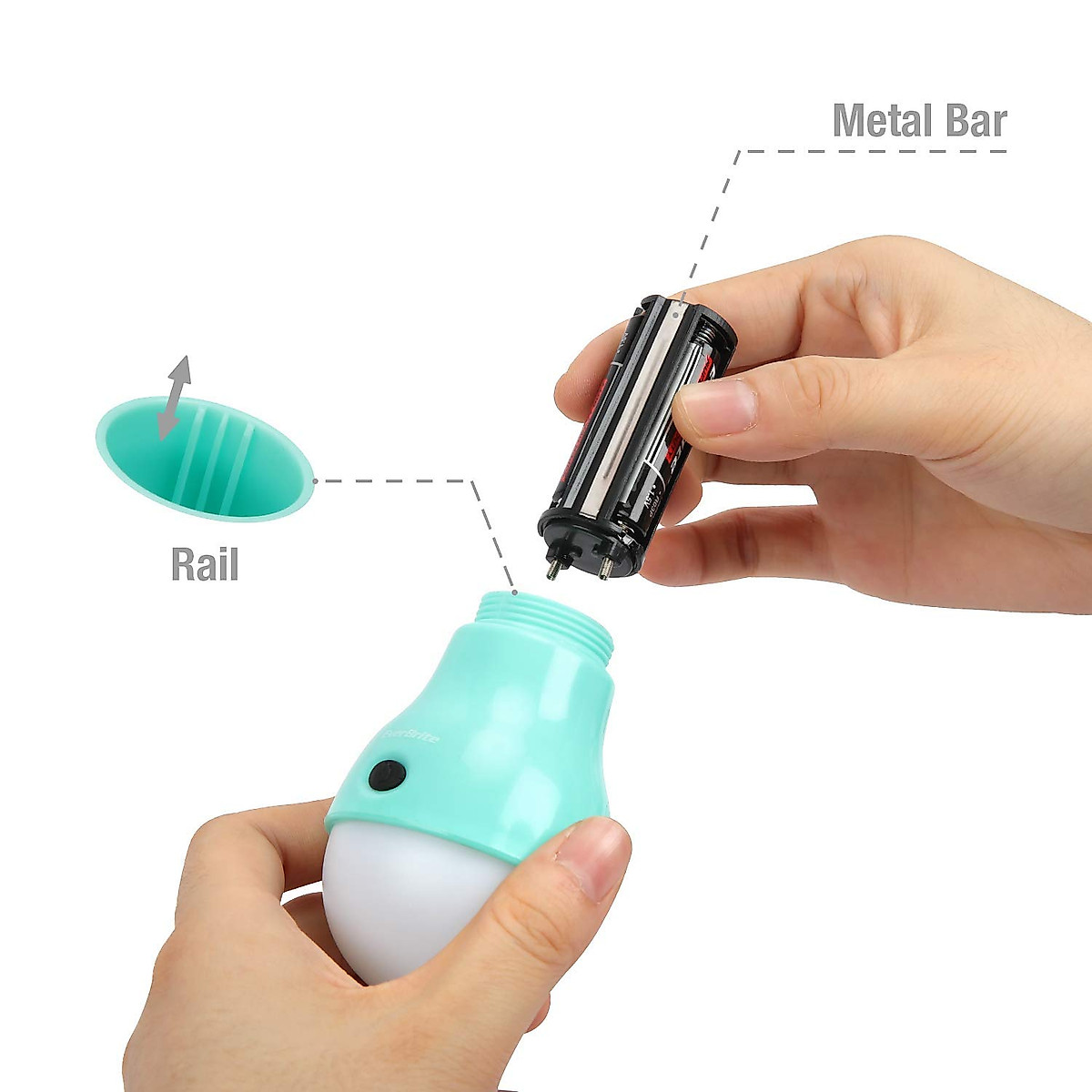 EverBrite 3-Pack Camping Lights - 3 Lighting Modes, Portable LED Bulbs Ideal for Kids’ Adventure Activities, Backpacking, Camping, Picnic, Emergency and More, 3 x AAA Batteries Included