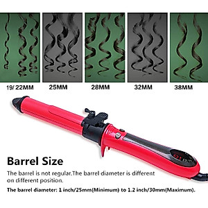 Automatic Hair Curling Iron 2 in 1 Hair Straightener Curler 1 to 1.2 Inch Spinning Hair Wand with Automatic Rotation for All Hiar Type Ceramic Flat Iron Auto Rotating Spiral（for Long Hair ONLY）