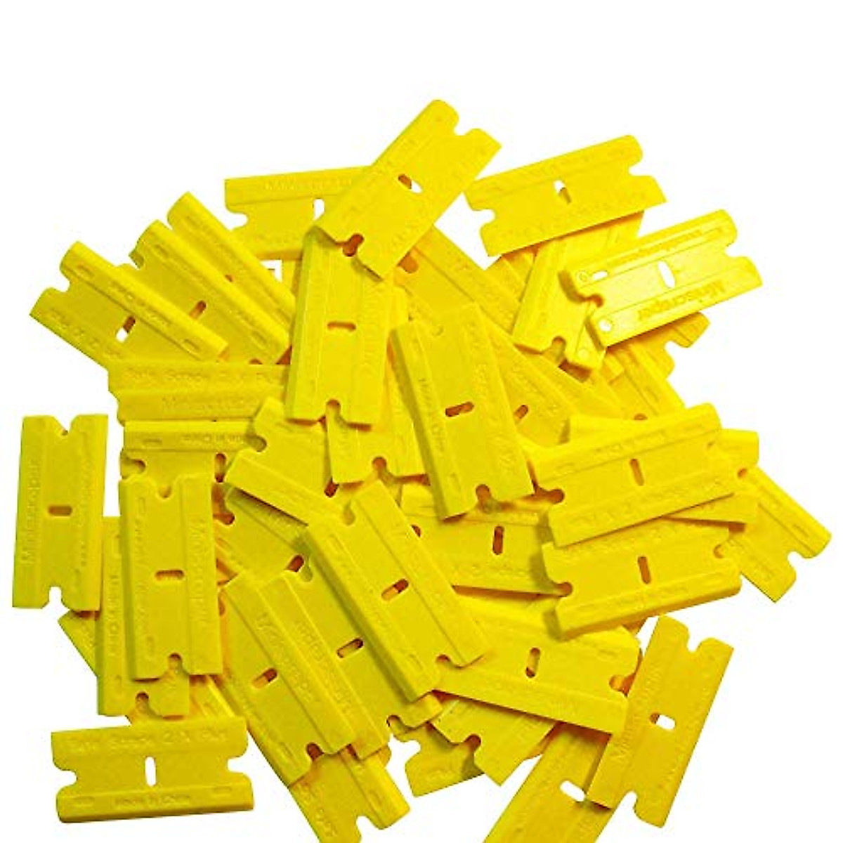 MINISCRAPER 20 Plastic Razor Blades Double Edged with Thicker and Thinner Edges/Decal Remover 2X Plus