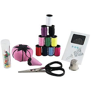 SINGER 01923 Toolbox Sewing Kit, 2.75-Inch ny 1.95-Inch ny 4.50-Inch, Pink