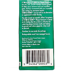 The Natural Dentist Stim-U-Dent Original Plaque Removers, Mint, 100 Ct
