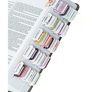 Mr. Pen- Bible Tabs, 121 pcs, Floral Design, Laminated Bible Tabs for Study Bible, Bible Tabs Old and New Testament Bible Book Tabs, Bible Tabs for Women, Tabs for Bible, Bible Index Tabs