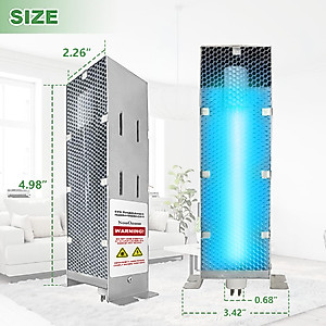 Leafinnerin Air Scrubber Advanced Photocatalytic Oxidation (PCO) 9 Inch Replacement Cell and Üν Bulb, Ozone Free Suitable for ActivTek InDuct 2000, A1013A, A1013C, A1013P,A1013Q,A1013T, 1 Pack