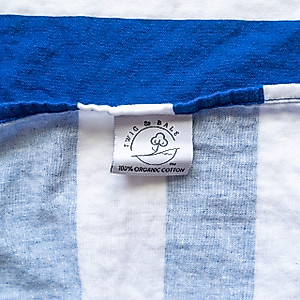 TWIG & BALE Durham North Carolina Duke Baby Blanket Organic Cotton Muslin Swaddle Blanket - 47" x 43" - Fans of Duke Baby Gift for Boys Girls Newborn Receiving Blanket