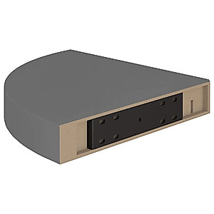 homiuse Floating Corner Shelves 2 pcs High Gloss Gray 9.8"x9.8"x1.5" MDF Shelves for Wall Decor Small Wood Shelf for Bedroom Living Room Laundry Room Bookshelf Wall Hanging Shelves Lack Shelf