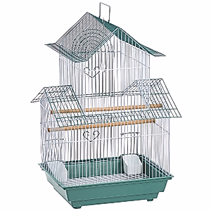 Prevue Hendryx SP1720-4 Shanghai Parakeet Cage, Green and White