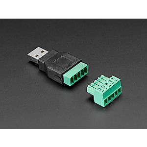 USB-A Male Plug to 5-pin Terminal Block