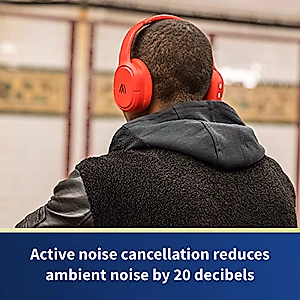 Altigo Wireless Bluetooth Headphones (Over Ear | Active Noise Cancelling) - Red