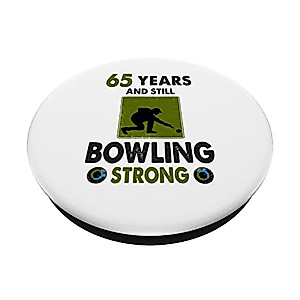 Lawn Bowls 65th Birthday Idea For Men & Funny Lawn Bowling PopSockets Swappable PopGrip