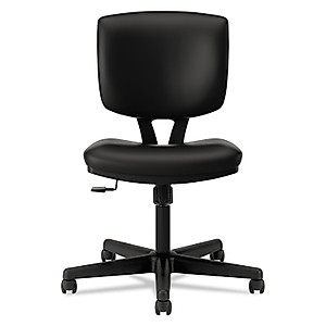 Volt Series Task Chair with Synchro-Tilt, Black Leather