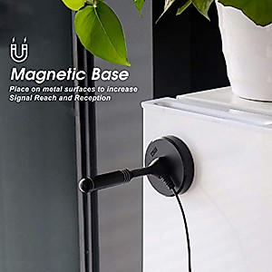 HDTV Antenna - August DTA240 - Indoor/Outdoor Portable Digital Aerial with Magnetic Base 6.5 feet Coax Cable 50 Miles Range